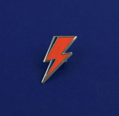 Rock N Rolla Emporium Narberth | Bowie Lightning Bolt Pin